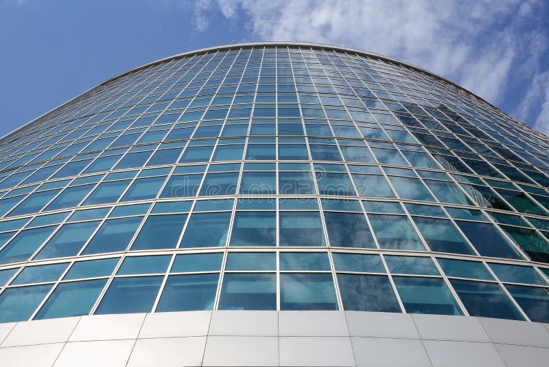 Glass Wall of Modern High-rise Building Stock Photo - Image of design ...