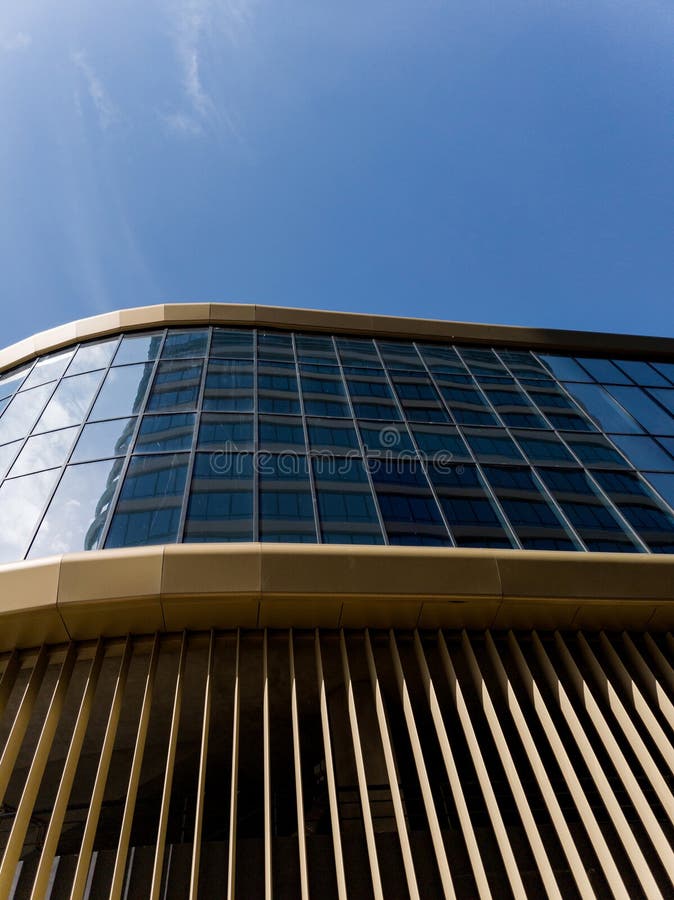 Glass Wall of Office Building Stock Image - Image of futuristic, city ...