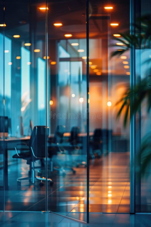 Glass Walled Office stock photo. Image of generated - 374247994