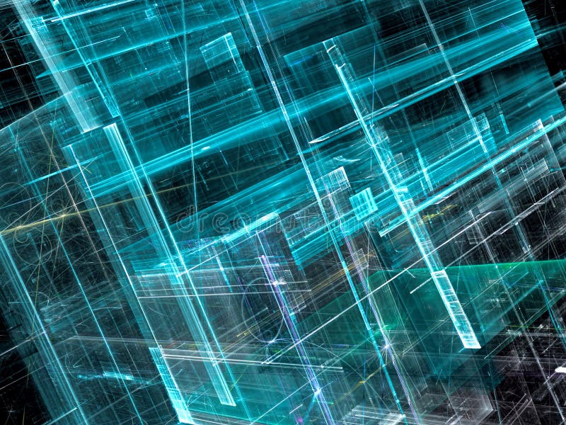 Glass Walls - Abstract Digitally Generated Image Stock Illustration ...