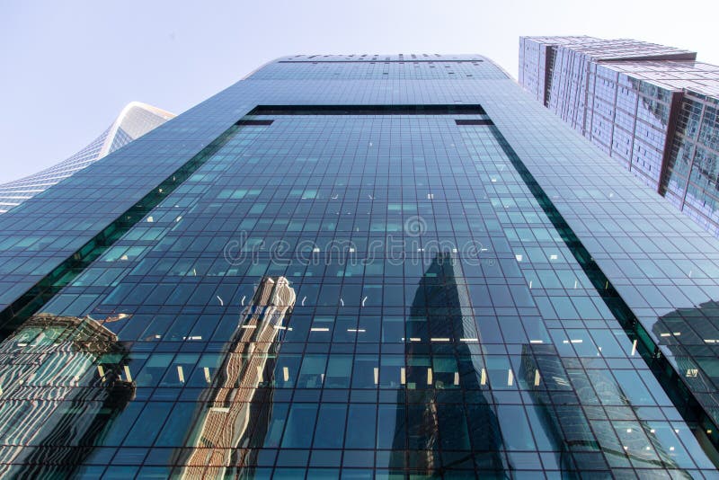Glass Walls of a Skyscraper As a Background. Stock Photo - Image of ...