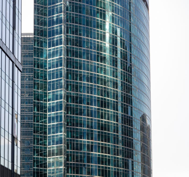 Glass Walls of a Skyscraper As a Background. Stock Image - Image of ...