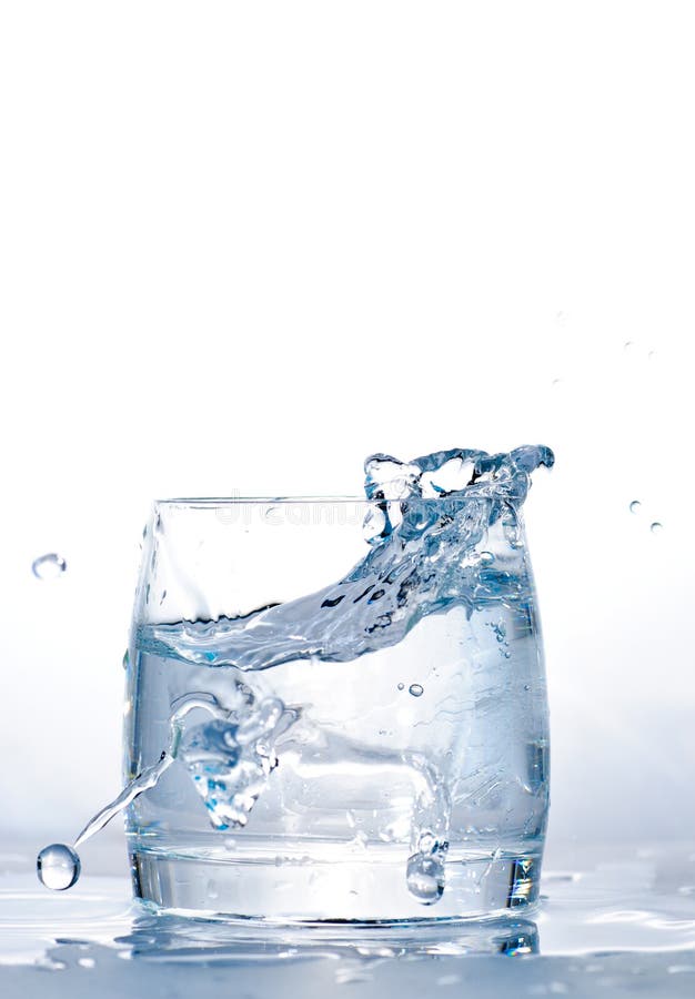 Glass with water stock image. Image of beverage, motion - 15910339