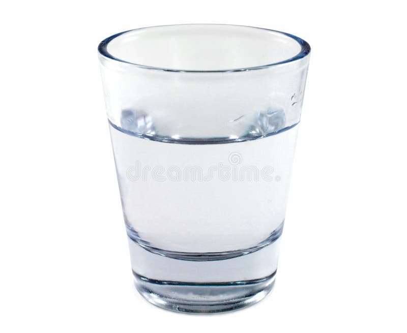 Glass of Water and Sugar Isolated on White Background Stock Photo ...
