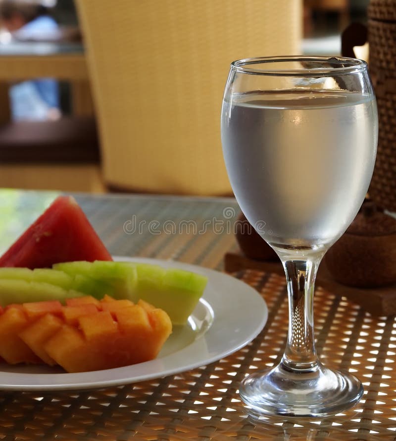 Glass of water stock photo. Image of breikfast, morning - 78190172