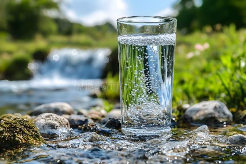 A Glass of Water with a Concept of Clean Water Source Stock Image ...