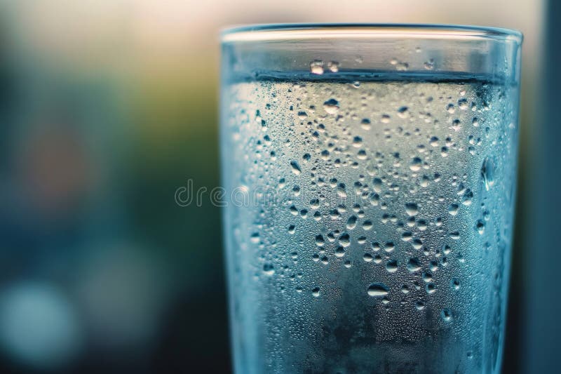 A Glass of Water with Condensation on the Outside Stock Illustration ...