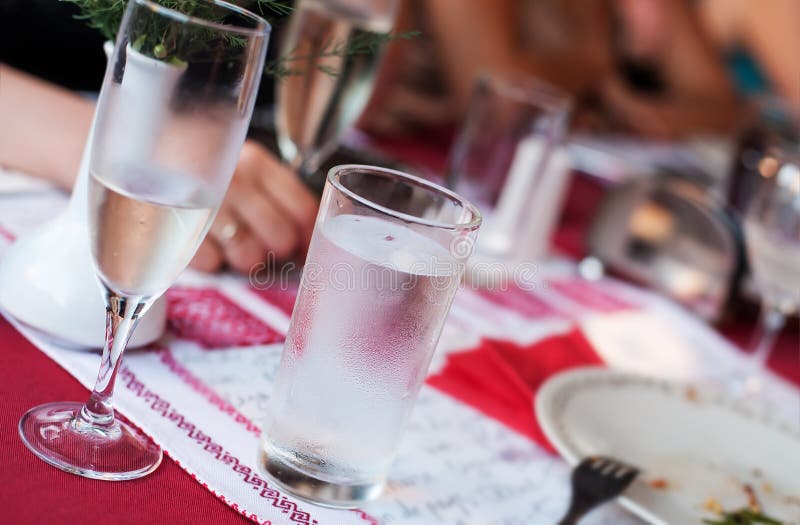 Glass of water for dining stock photo. Image of dine - 75861436