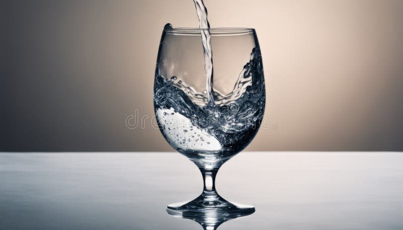 A Glass of Water with Water Dripping from the Top Stock Illustration ...