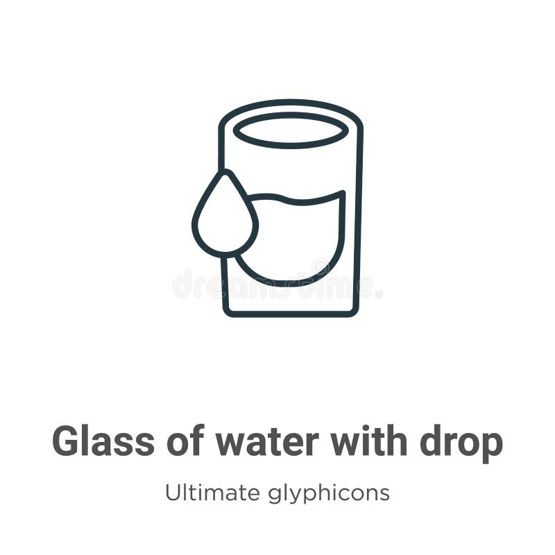 Water Drop Outline Vector Icon. Thin Line Black Water Drop Icon, Flat ...