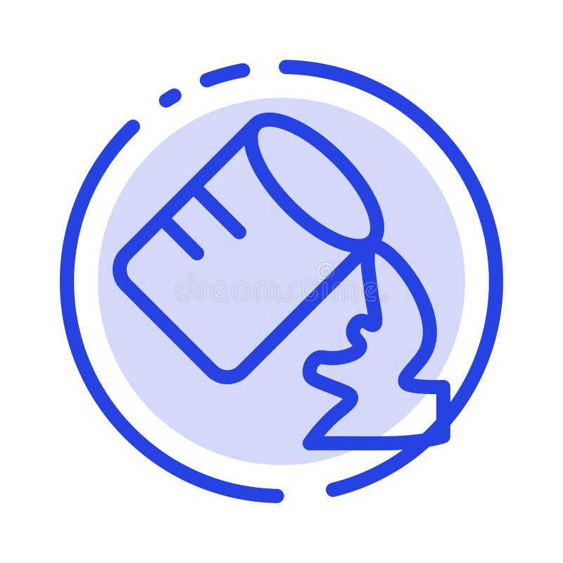 Glass, Water, Humid Blue Dotted Line Line Icon Stock Vector ...