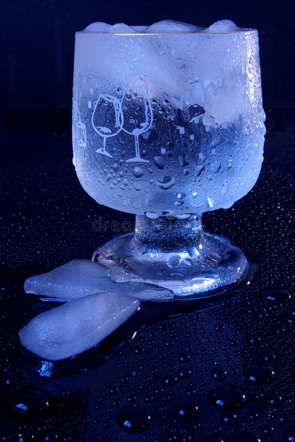 Glass of water with ice stock photo. Image of cold, elegance - 3576580