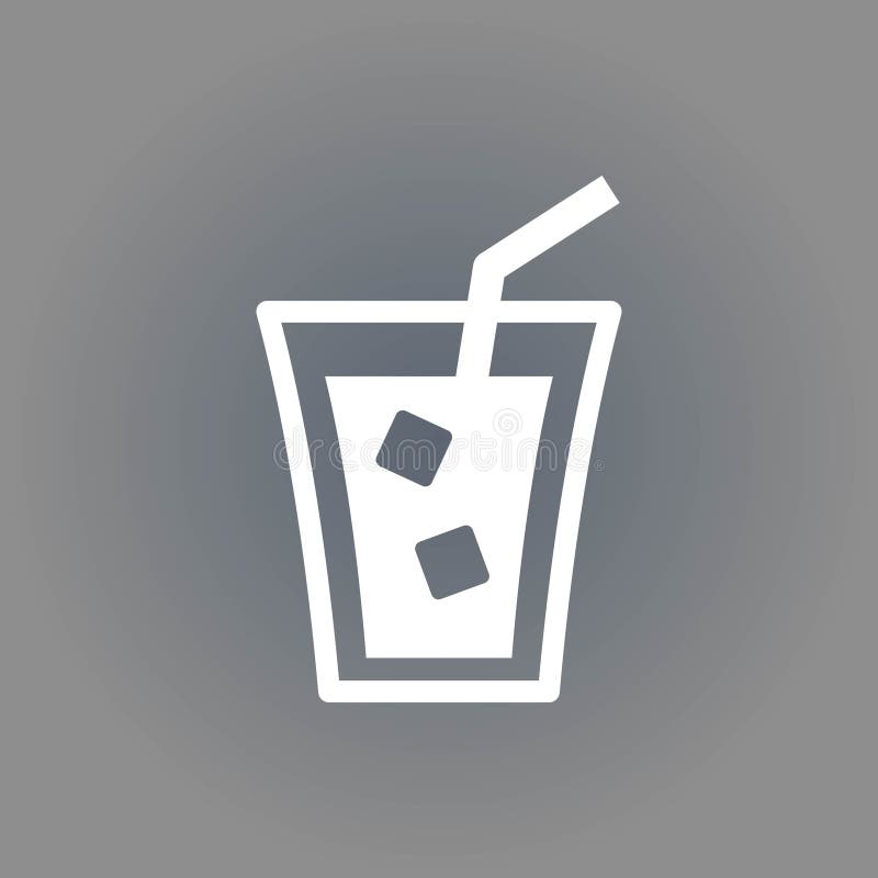 Glass of Water with Ice Icon Stock Vector Illustration Flat Design ...