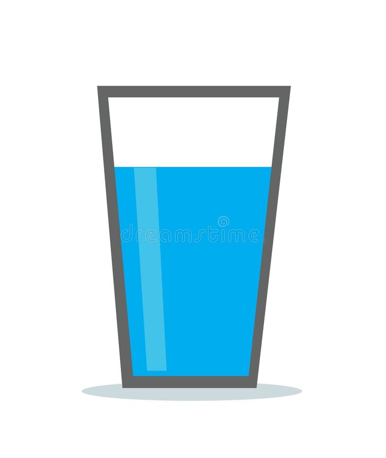 Glass With Water Isolated Illustration Stock Vector Illustration Of White Conceptual 197424434