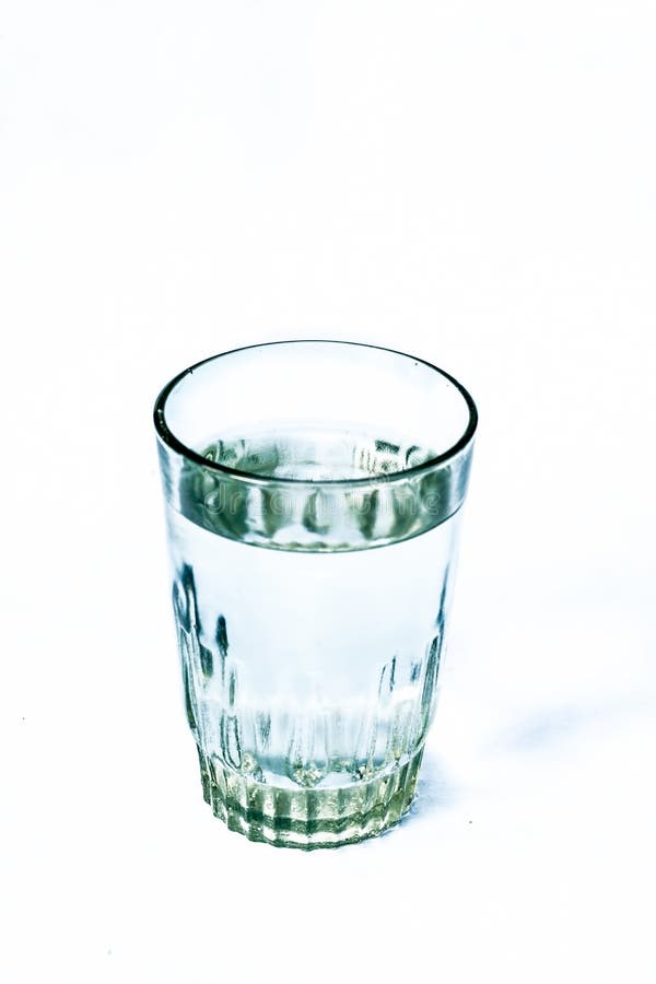 A Glass of Water Isolated on White. Stock Image - Image of full ...