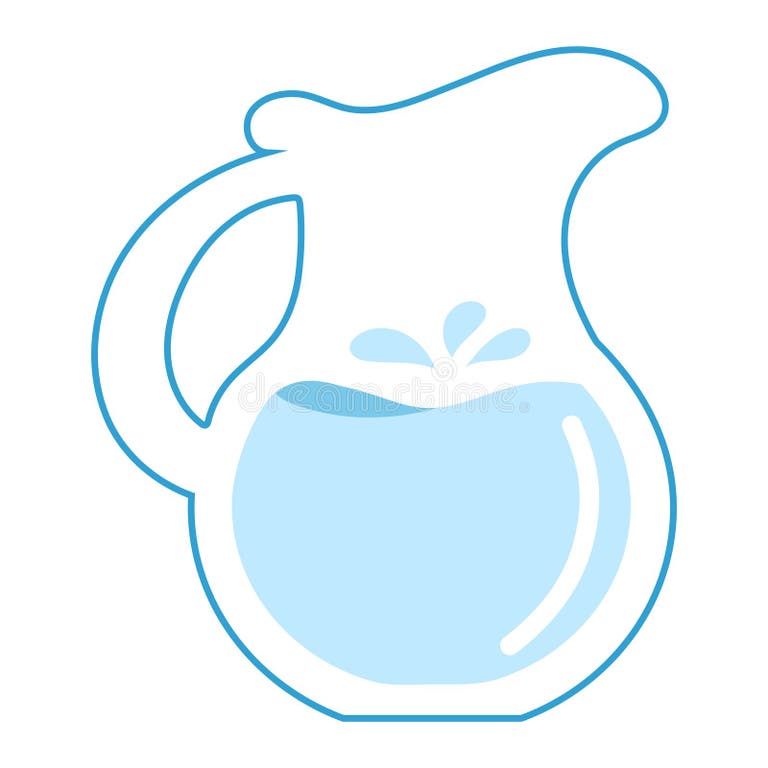 Glass Water Jug Flat Illustration Stock Vector - Illustration of design ...