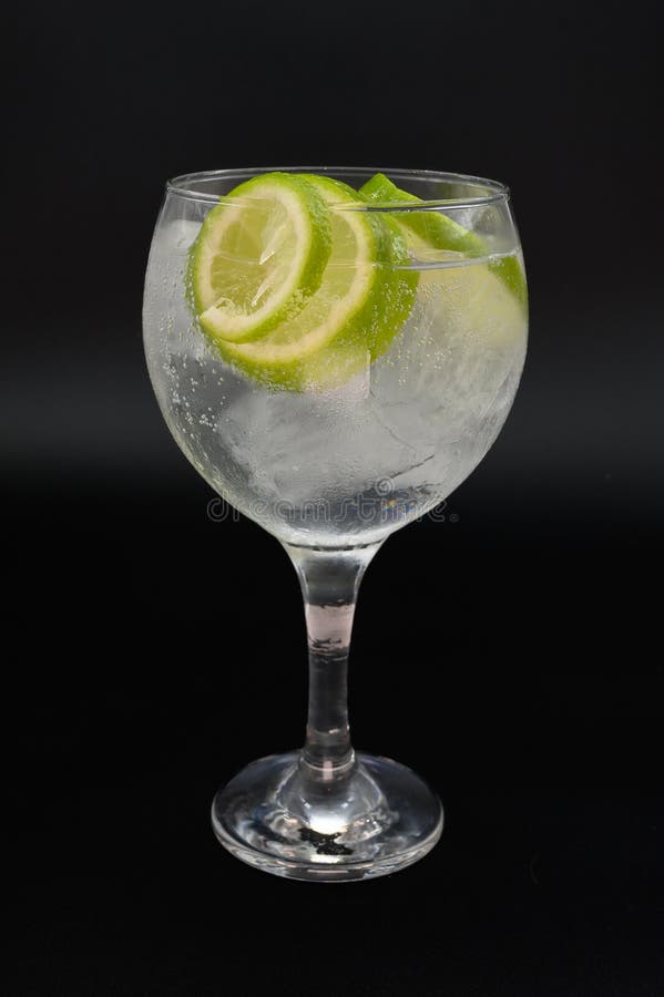 A Glass of Water with a Lime Slice in it Stock Image - Image of soda ...