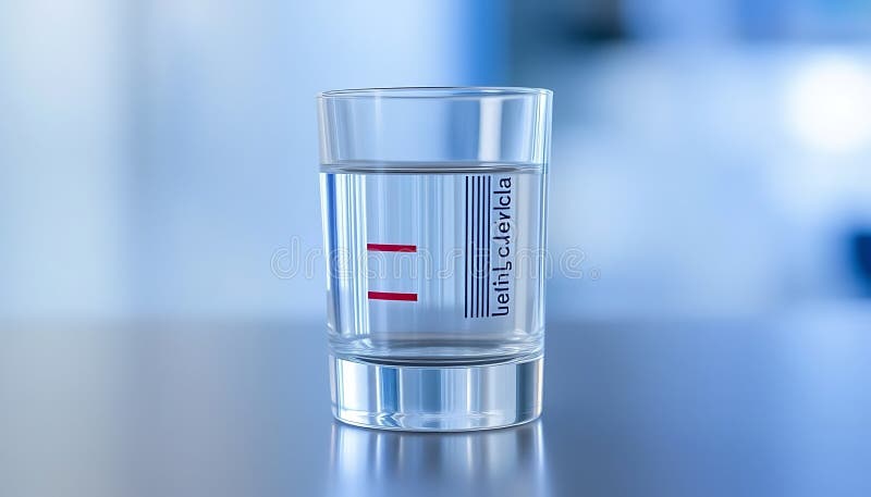 Glass of Water with Reflection, Pure Hydration and Simple Refreshment ...