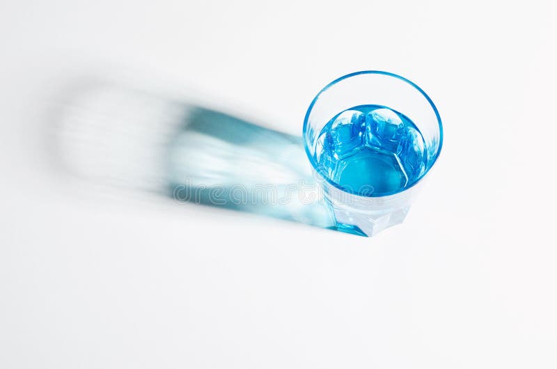 A Glass with Water and Sharp Shadows, Caustic Effect As Light Passes ...