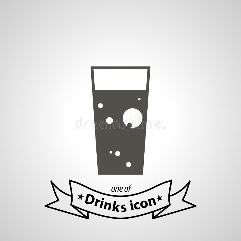 Glass of Water Sign. Glass of Water Isolated Simple Icon Stock Vector ...