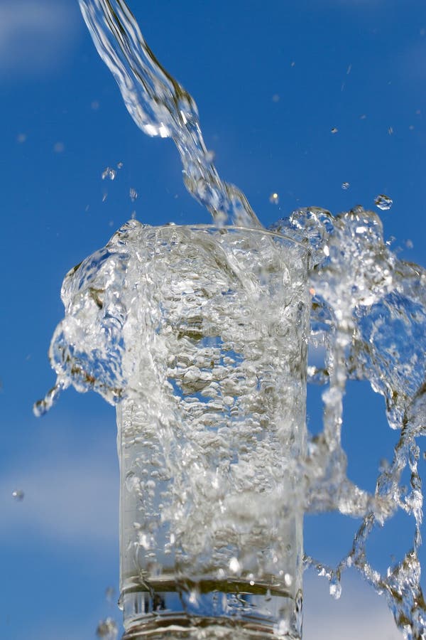 Glass of water. stock photo. Image of food, healthy, hand - 32293876