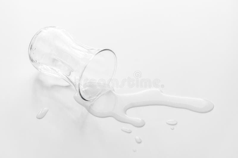 .a Glass of Water Spilled on a White Table- Image Stock Photo - Image ...