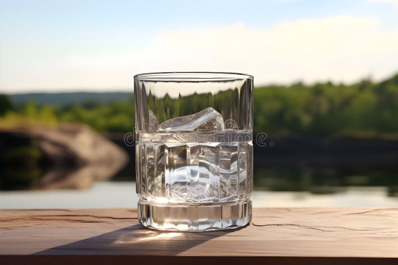 Glass of Water on the Table - Ai Generated Stock Illustration ...