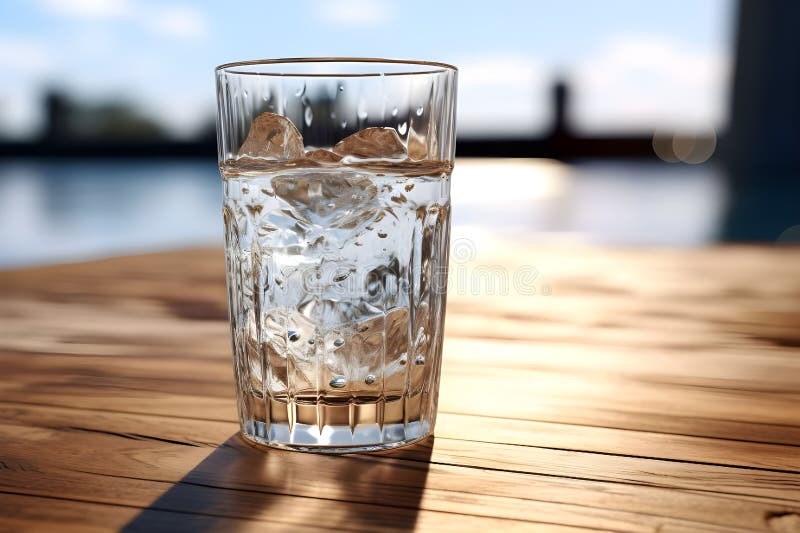 Glass of Water on the Table - Ai Generated Stock Illustration ...