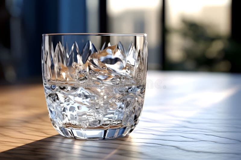 Glass of Water on the Table - Ai Generated Stock Illustration ...
