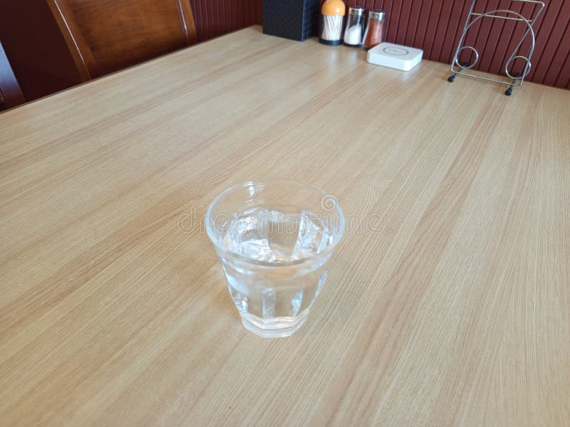 A Glass of Water on the Table As a Welcome Drink Stock Image - Image of ...