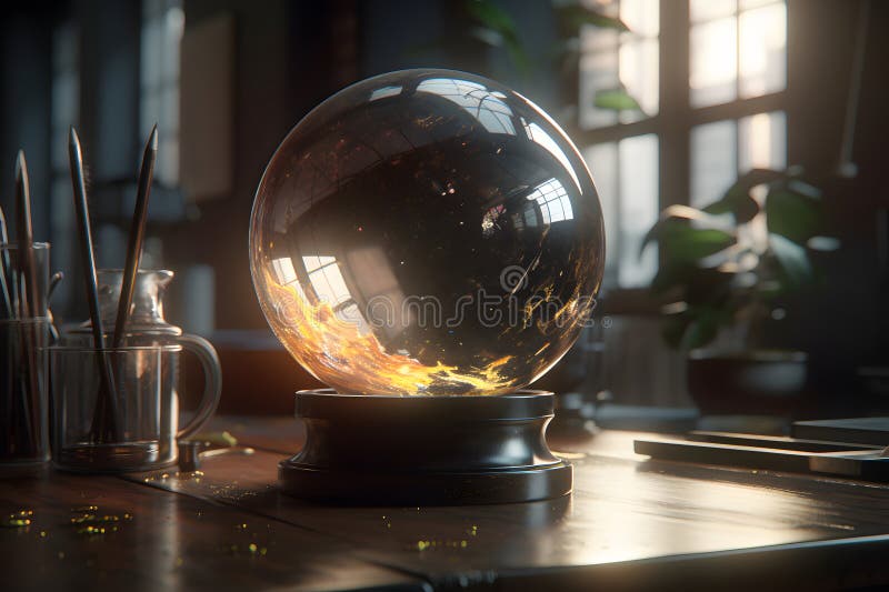 Glass of Water on Table. Generative AI. Stock Illustration ...