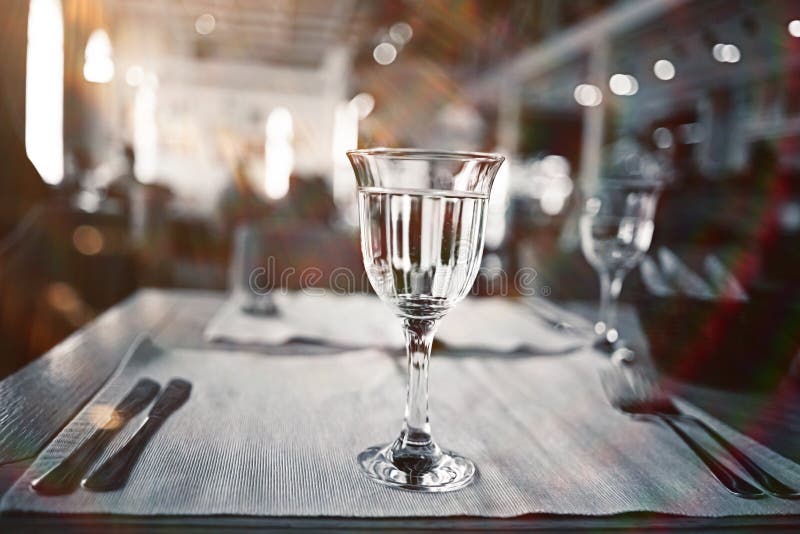 Glass of water on table stock image. Image of closeup - 66598953