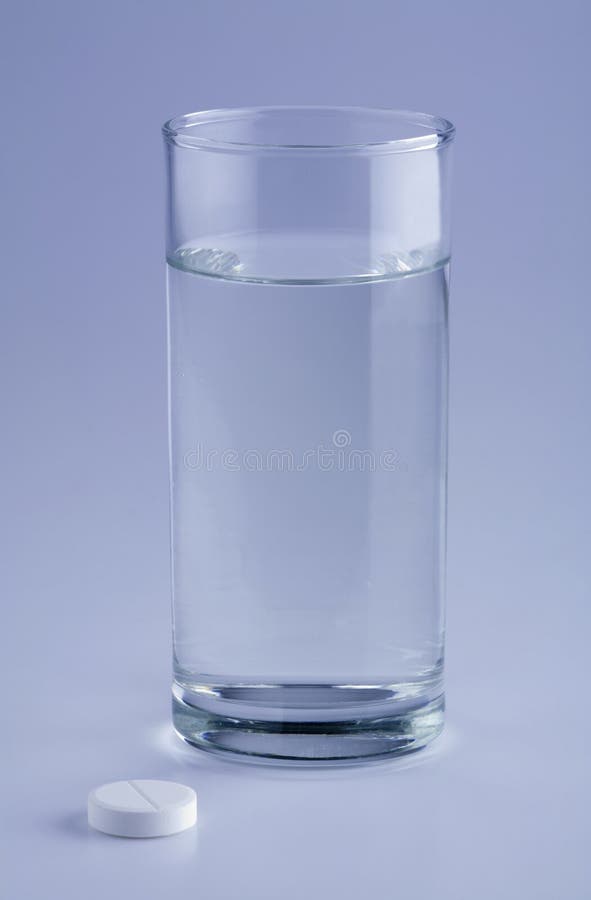 Glass of water and tablet stock image. Image of antipyretic - 11239503
