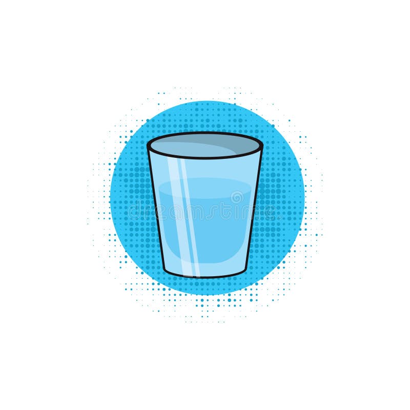 Glass of Water. Vector Illustration Decorative Design Stock Vector ...