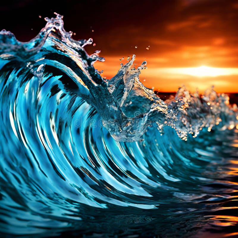 Glass Wave Wall Art a Piece of Wall Art Made from Glass Waves H Stock ...