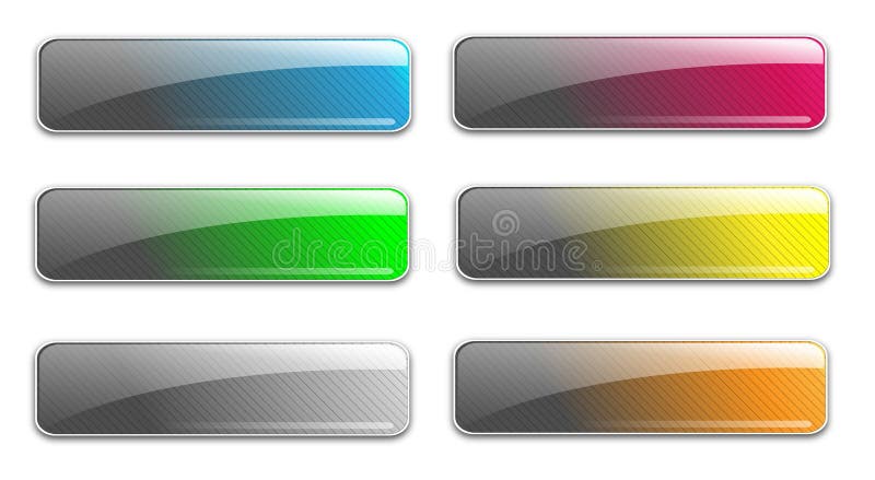 Glass web buttons stock vector. Illustration of colors - 13118550