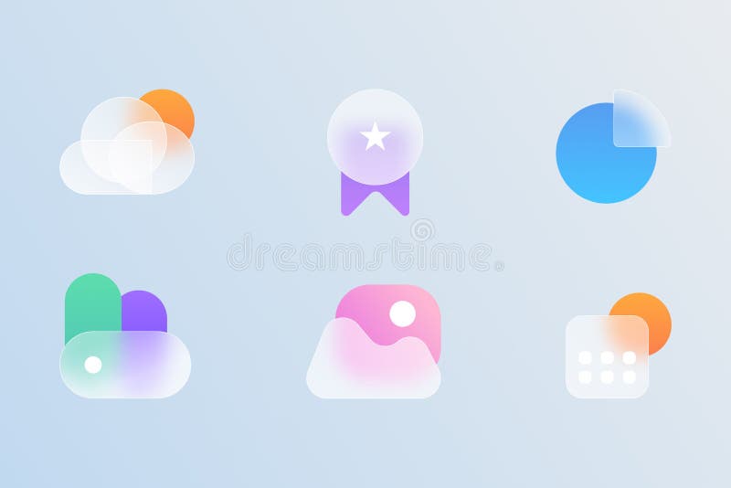 Glass Web Icon Pack. Web Ui Icon Pack Stock Photo - Image of glass ...