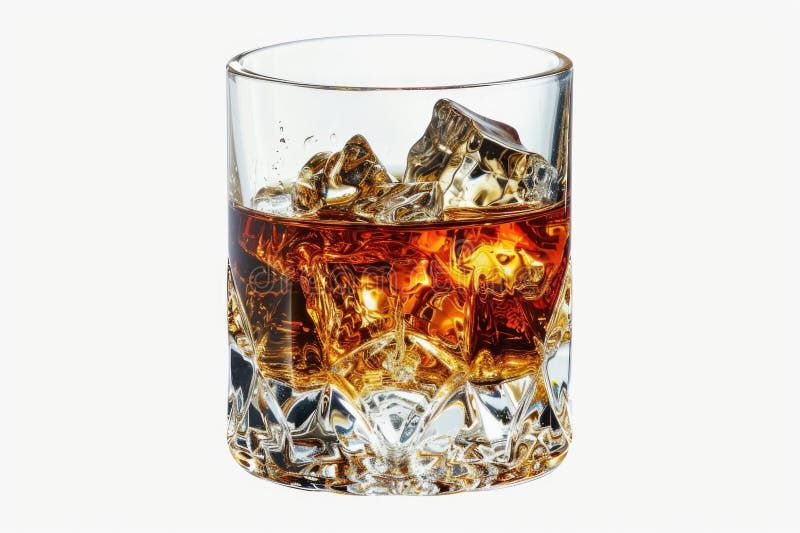 A Glass of Whiskey with Ice Cubes, Perfect for Beverage and Alcohol ...