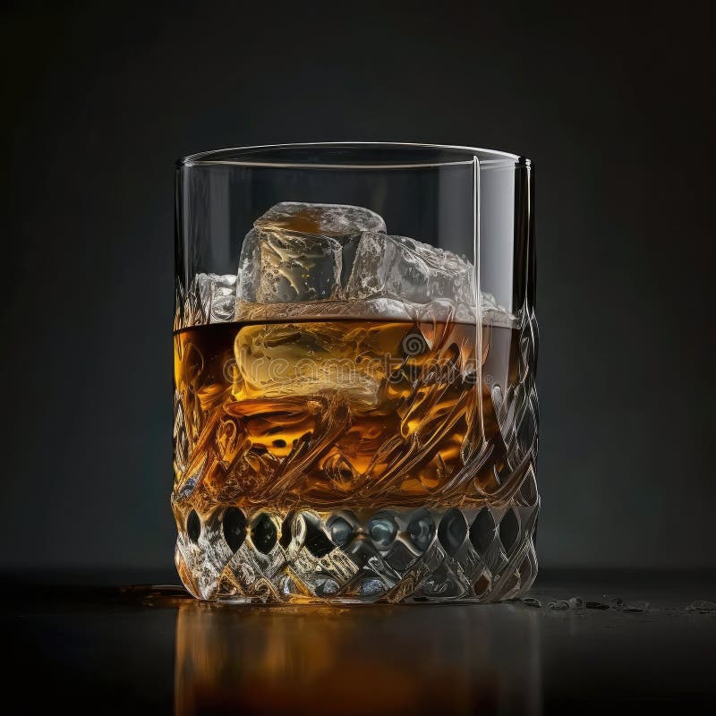 Glass of Whiskey. Illustration AI Generative Stock Illustration ...