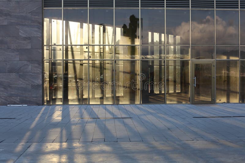 Glass Window Architecture Build Background. Empty Window Stock Photo ...