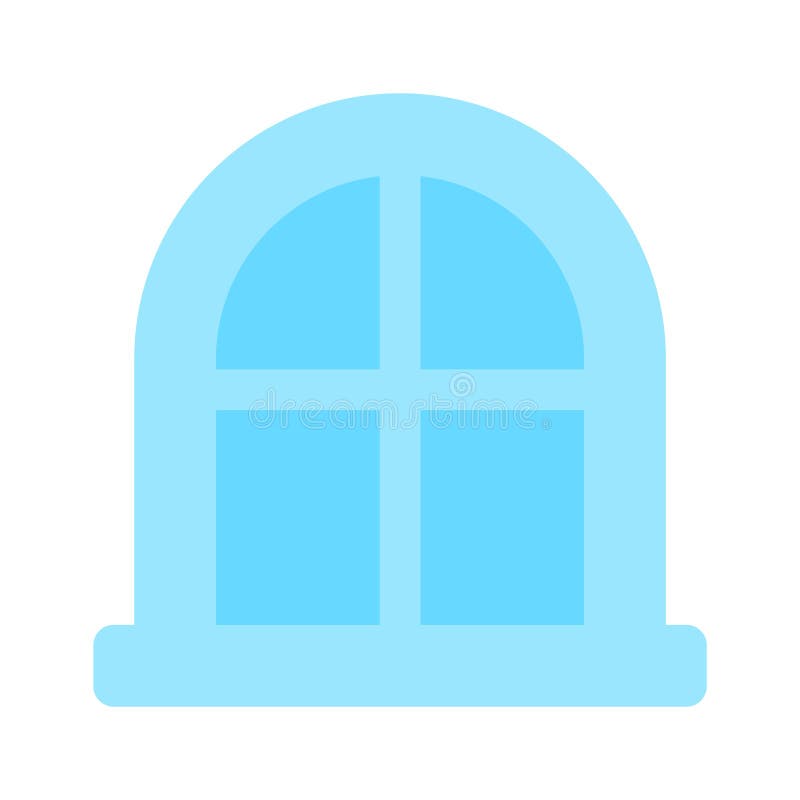 Glass Window with Different Blocks, Icon of Window in Modern Style ...