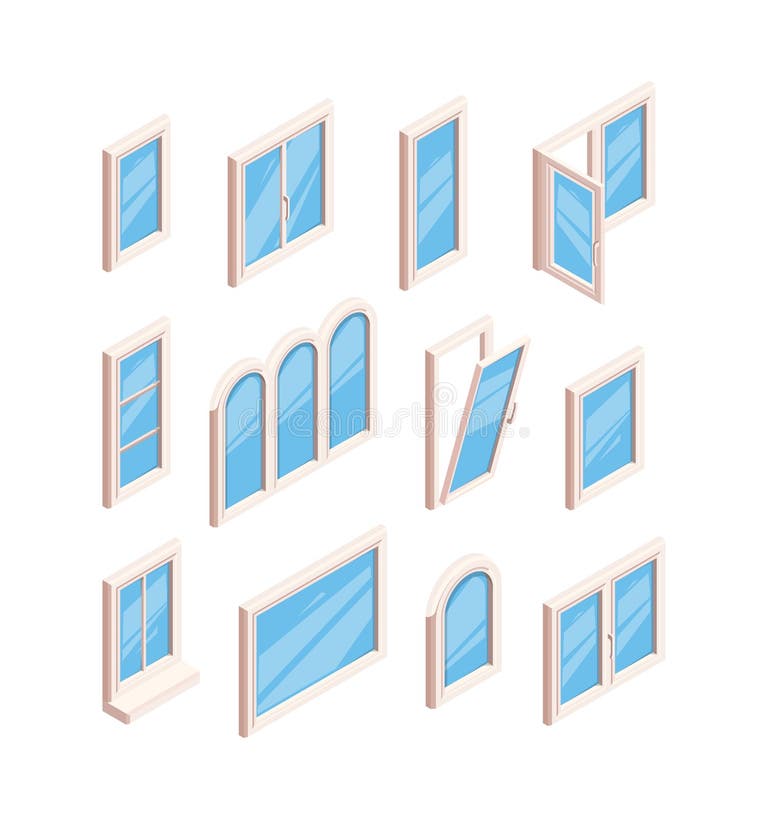 Different Windows Types Open Stock Illustrations – 84 Different Windows ...