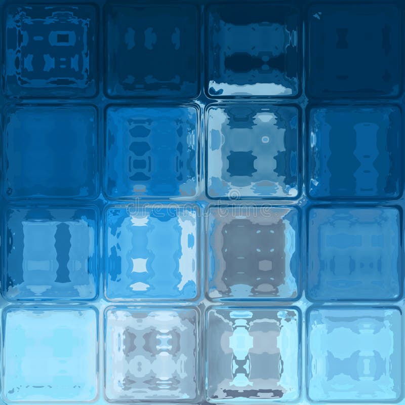 Glass Window Mosaic Background Blue Color Stock Illustration ...