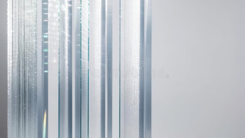 Glass Window with Reflection Surrounded by Geometric Semi Transparent ...