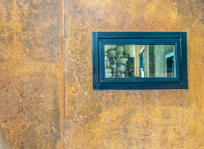 Glass Window on the Rusty Wall3 Stock Photo - Image of brown, factory ...