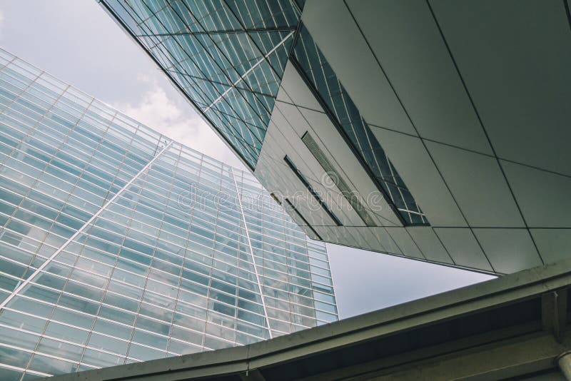 Glass Window Skin in Architecture Stock Image - Image of growth ...