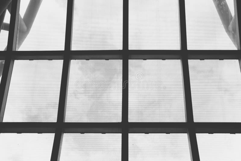 Glass Window Wall Structure Stock Image - Image of background, steel ...