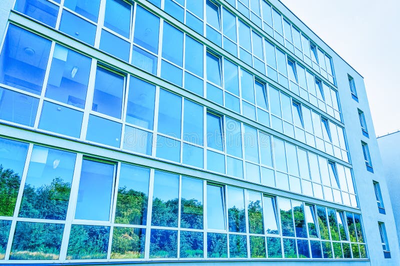 Glass Windows of Apartment Residential Building Stock Photo - Image of ...
