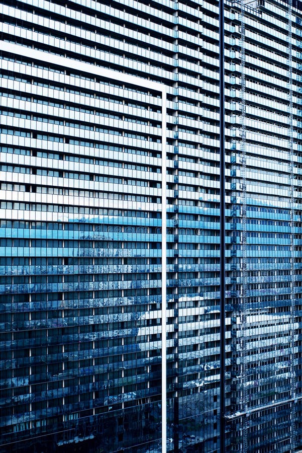 Glass Windows and Balconies of a Skyscraper Stock Photo - Image of ...