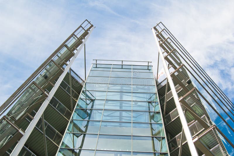 Glass Windows Centre Business Stock Image - Image of blue, business ...